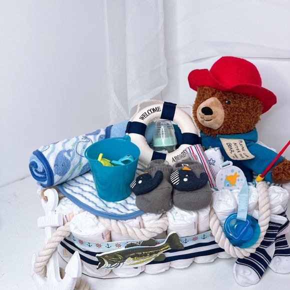 Handmade | Accessories | Fisherman Diaper Cake Boat Diaper Cake | Poshmark